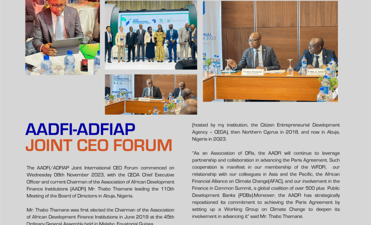 OPENING REMARKS BY THE AADFI CHAIRMAN, CEO OF CITIZEN ENTREPRENEURIAL ...